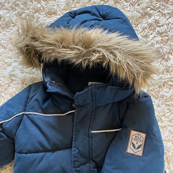 H&M | Jackets & Coats | Hm Winter Jacket With Faux Fur Hood | Poshmark